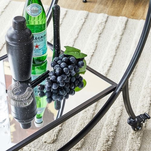 Cooper & Co. Oliver 86cm Steel Arch Bar Cart Black - Bunnings Australia