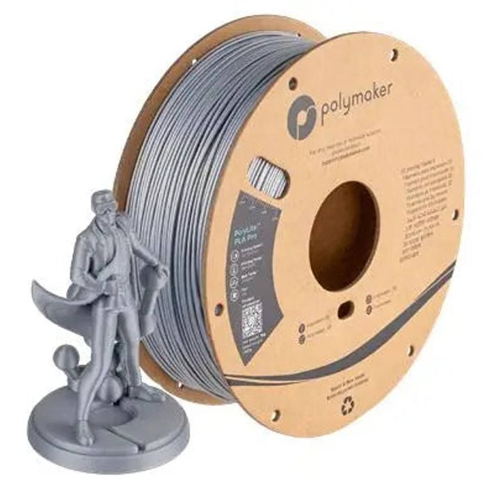 Polymaker PolyLite PLA+ Pro Metallic Silver 1kg (1.75mm) - Bunnings ...