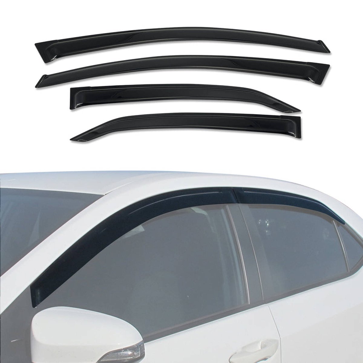 AUSGO Luxury Weather Shields for Toyota Corolla Sedan 2013-2019 ...