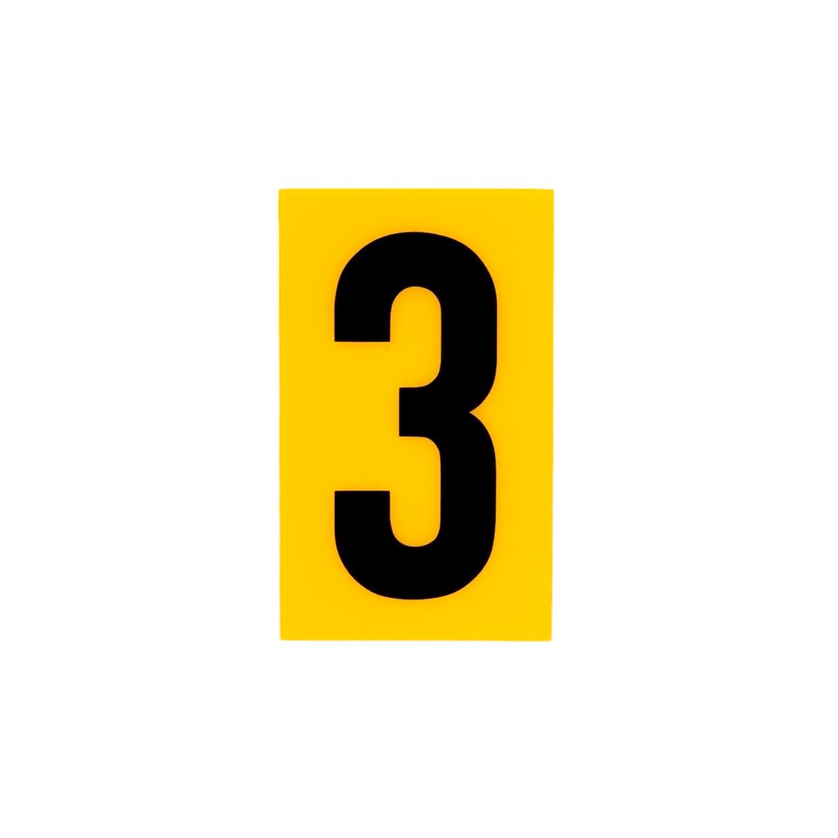 Sandleford 60mm Yellow Self Adhesive House Number 3 - Bunnings Australia