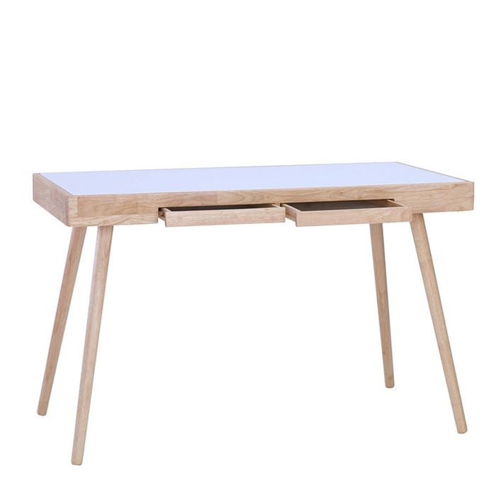 Modern Furniture RETH Study Desk 120cm - Natural & White - Bunnings ...