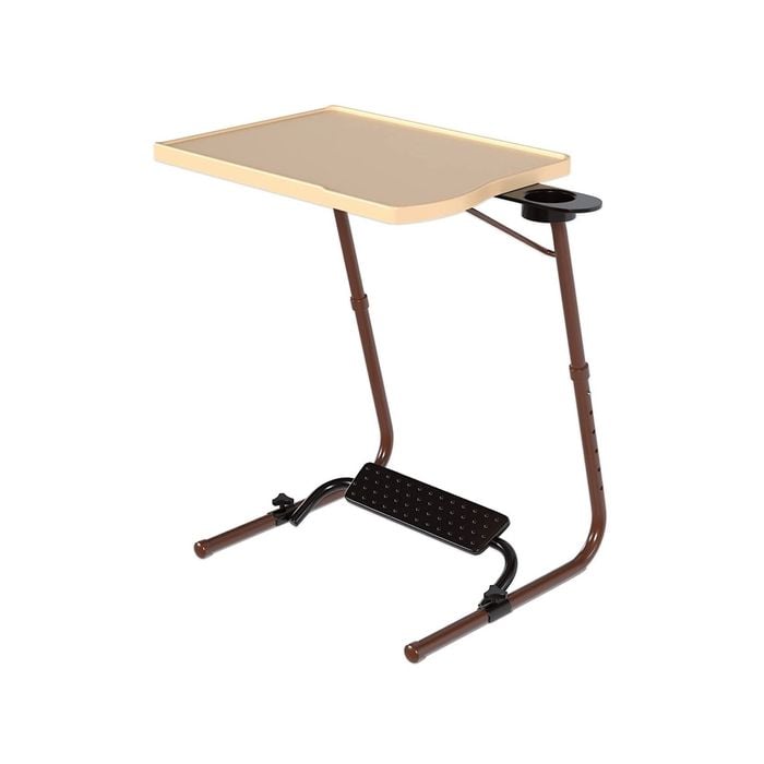 TABLE BUDDY Executive 55x40x73cm with Cupholder & Foot Rest Folding Table- Marble - Bunnings ...