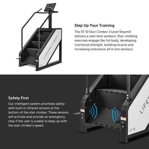 Lifespan Fitness ST-10 Stair Climber 3 Level Stepmill Machine ...
