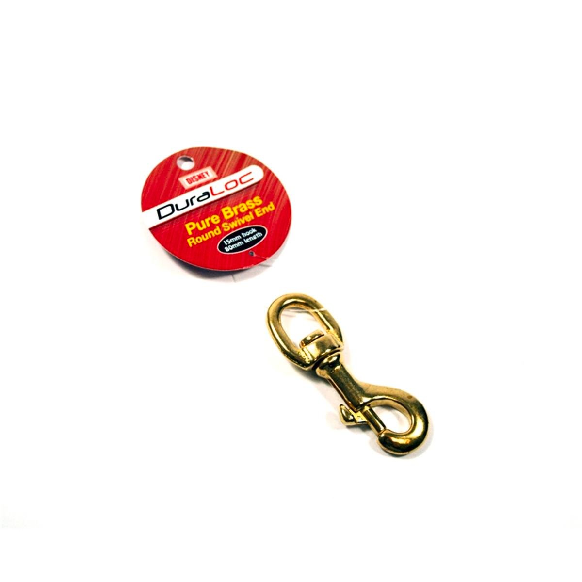 Dura Loc 15 x 80mm Brass Round End Snap Hook - Bunnings Australia