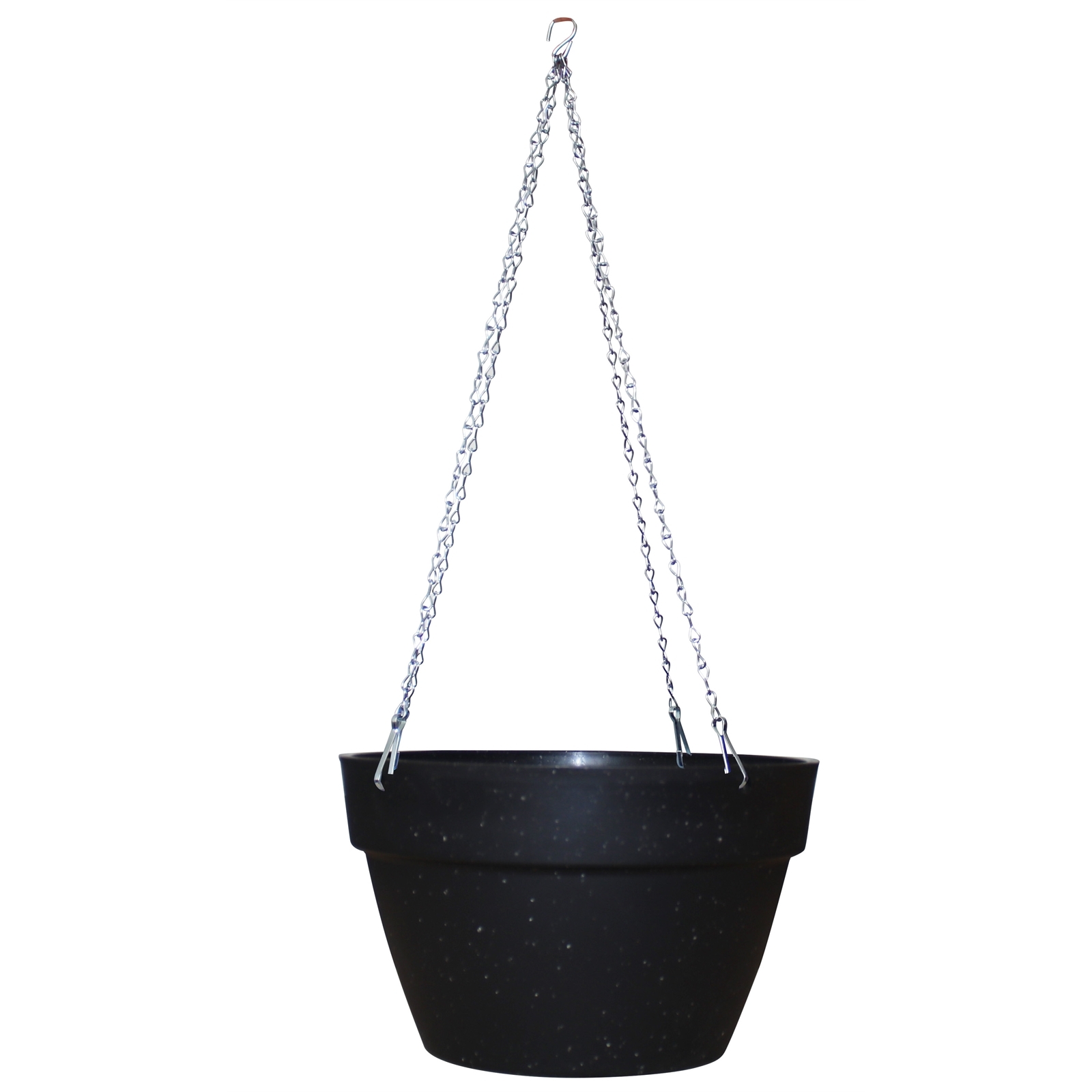 Northcote Pottery 32cm Black Terrazzo Look Self Watering Hanging Basket Bunnings Australia
