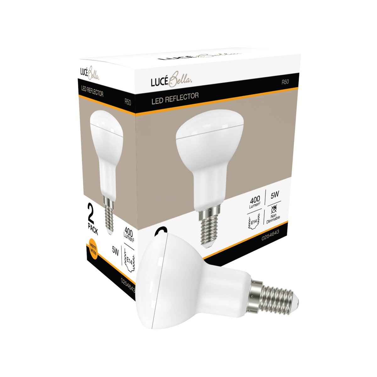 Luce Bella R50 E14 LED 400lm Warm White 5W Globe - 2 Pack - Bunnings ...