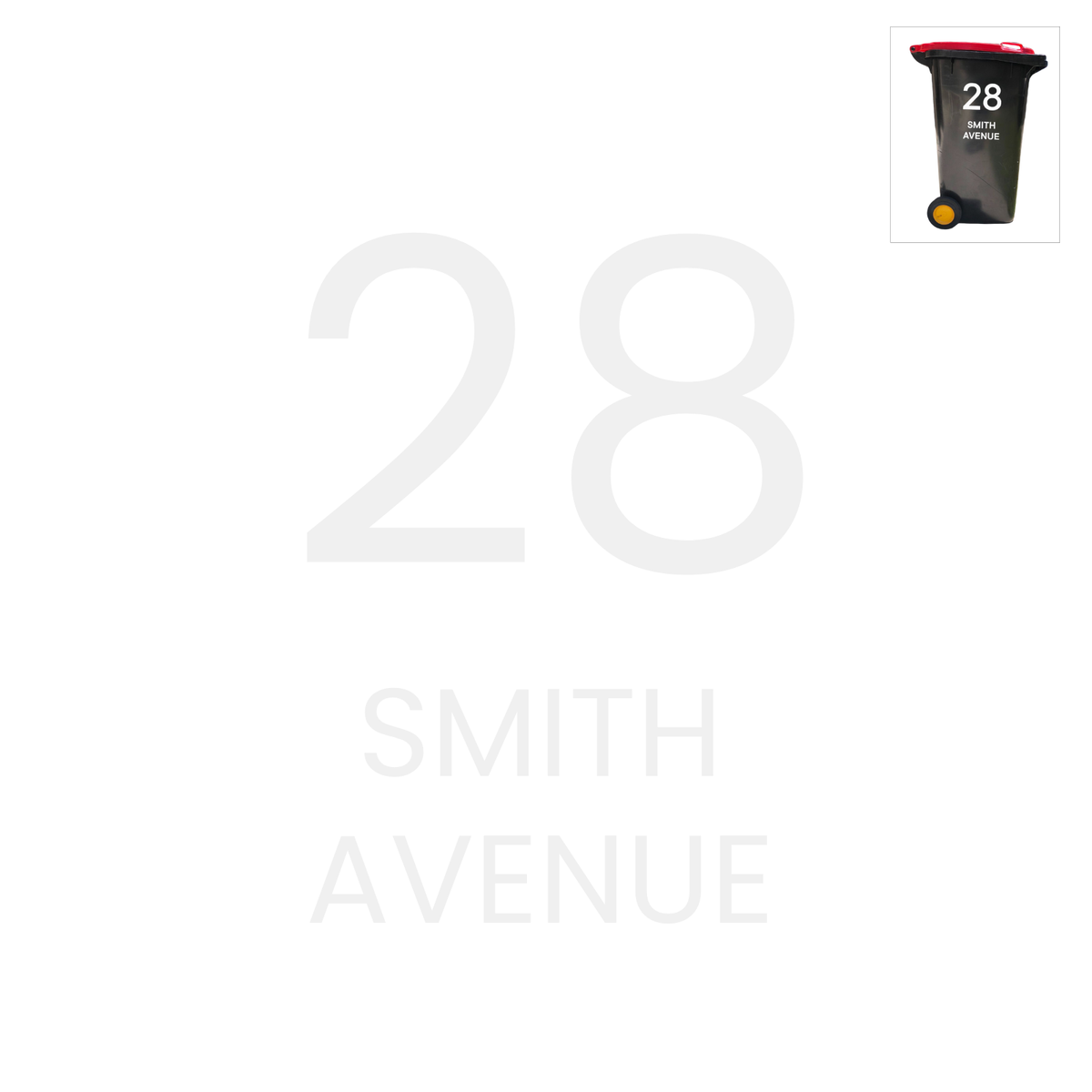 Numero Custom Vinyl Decal Wheelie Bin Address Sign - 3 Pack - Bunnings ...