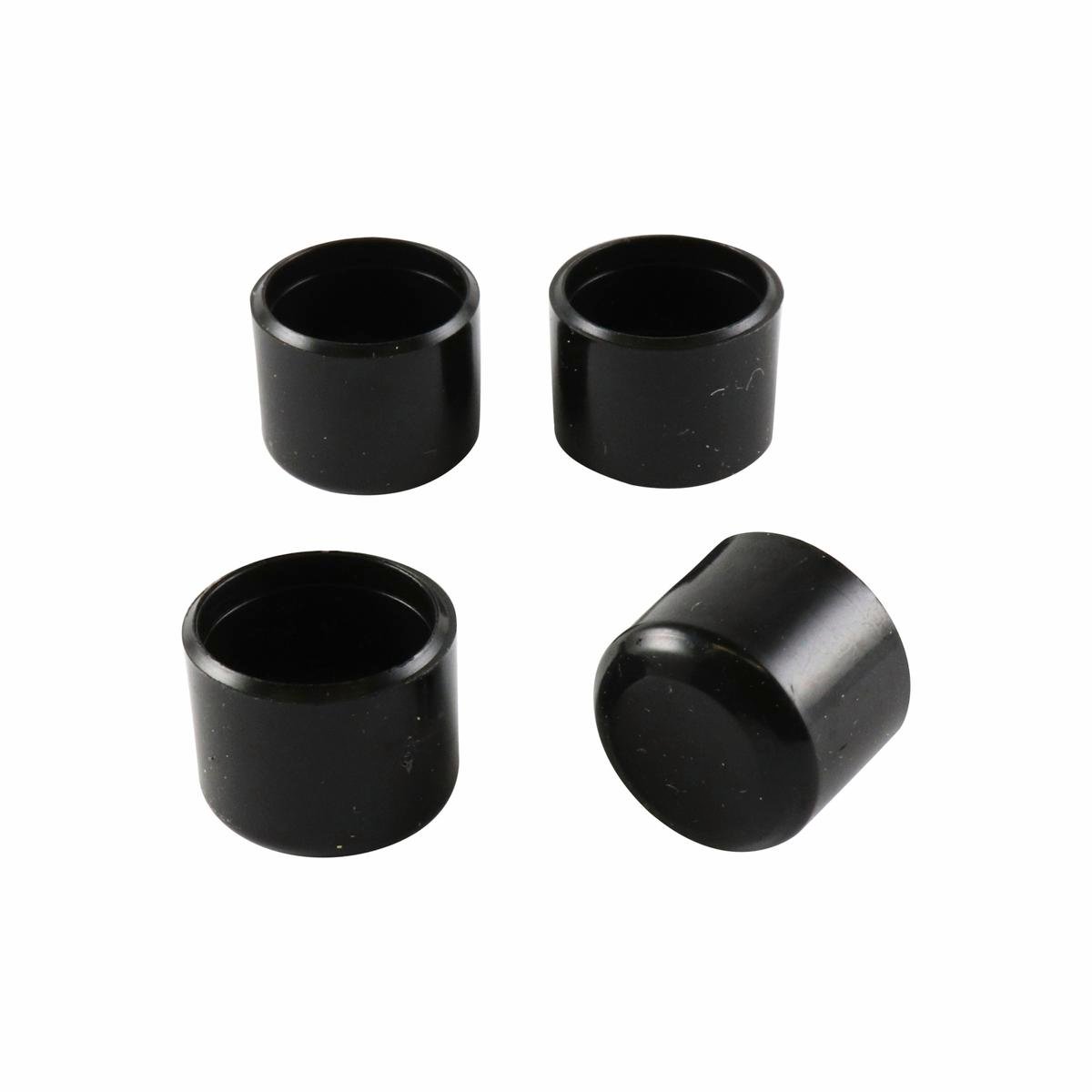 Surface Gard 16mm Black Round Plastic External Chair Tip - 4 Pack ...