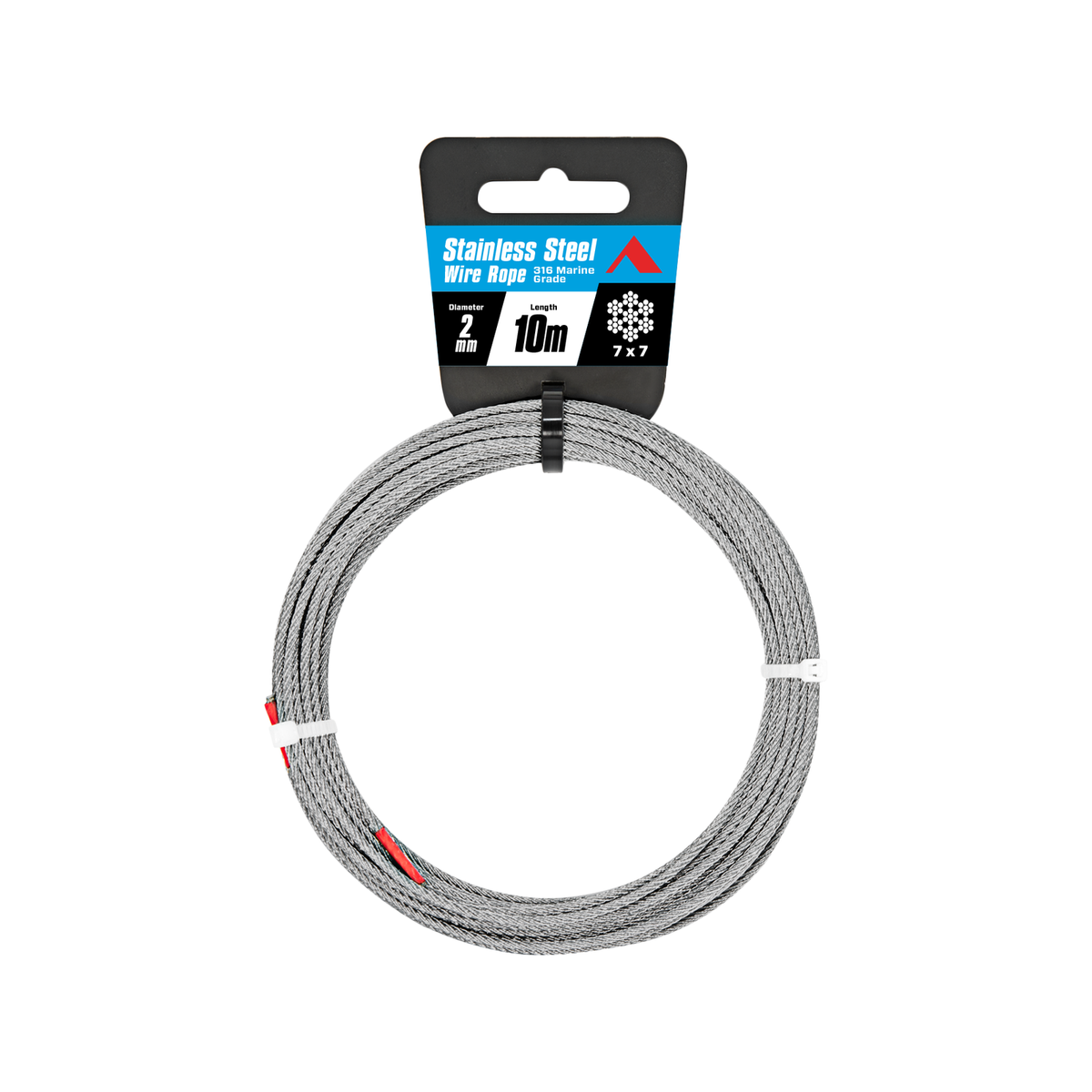 Pinnacle 2.0mm x 10m Marine Grade Stainless Steel Wire Rope - Bunnings ...