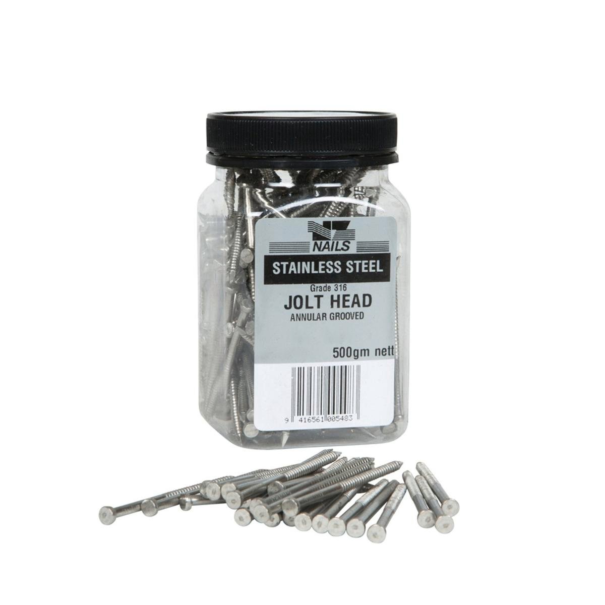 NZ Nails 100 x 4mm 500g 316 Stainless Steel Jolt Head Nail - Bunnings ...