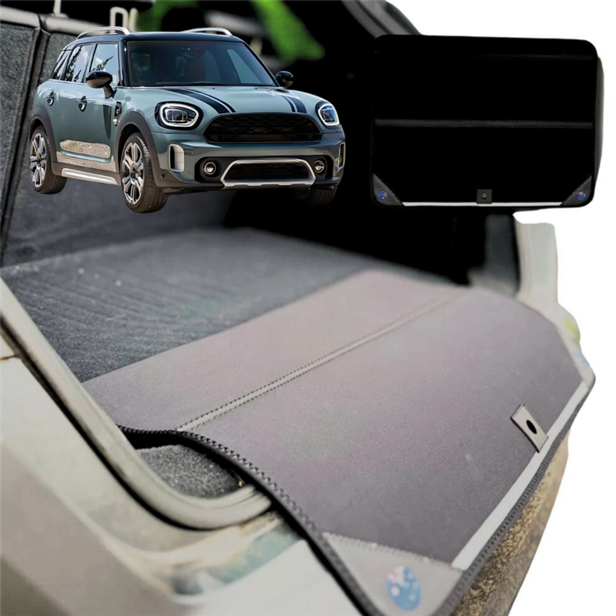 Rear Cargo Boot Bumper Protector for MINI Countryman 2017 - 2023 (F60) - XL (98 x 55) - Black ...