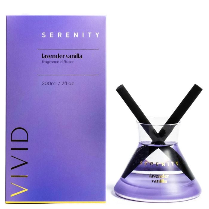 Serenity Vivid Glass Diffuser In Box Lavender Vanilla 200ml - Bunnings Australia