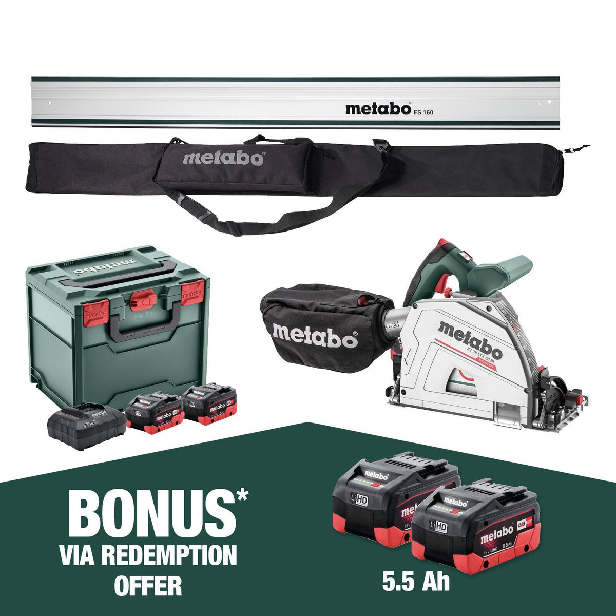 Metabo 18V Plunge Saw Kit AU60186601 - Bunnings Australia