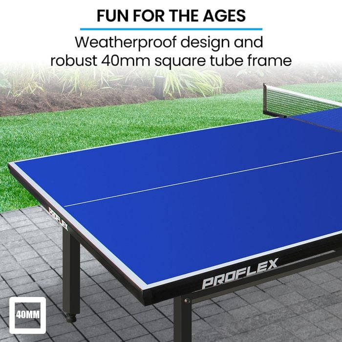 Proflex Premium Outdoor Table Tennis Table, with 4 Player Ping Pong ...