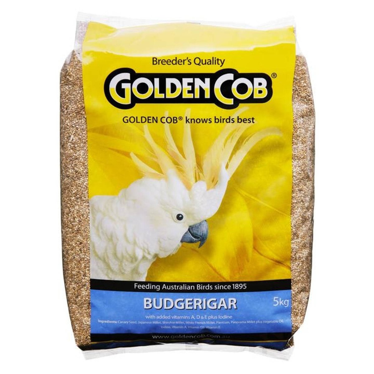 Golden Cob Budgie Mix Bird Seed 5kg - Bunnings Australia