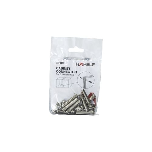 Hafele M4 Nickel Plated Screw And Sleeve - 8 Pack - Bunnings Australia