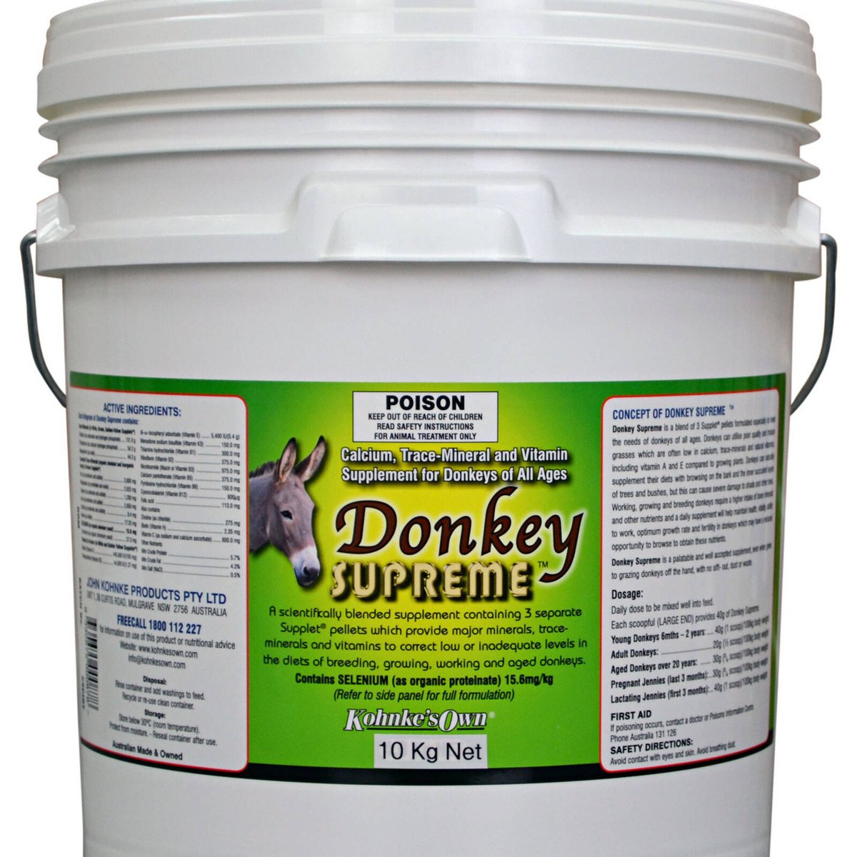 Kohnkes Own Donkey Supreme Concentrated Mineral Trace Supplement 10kg ...