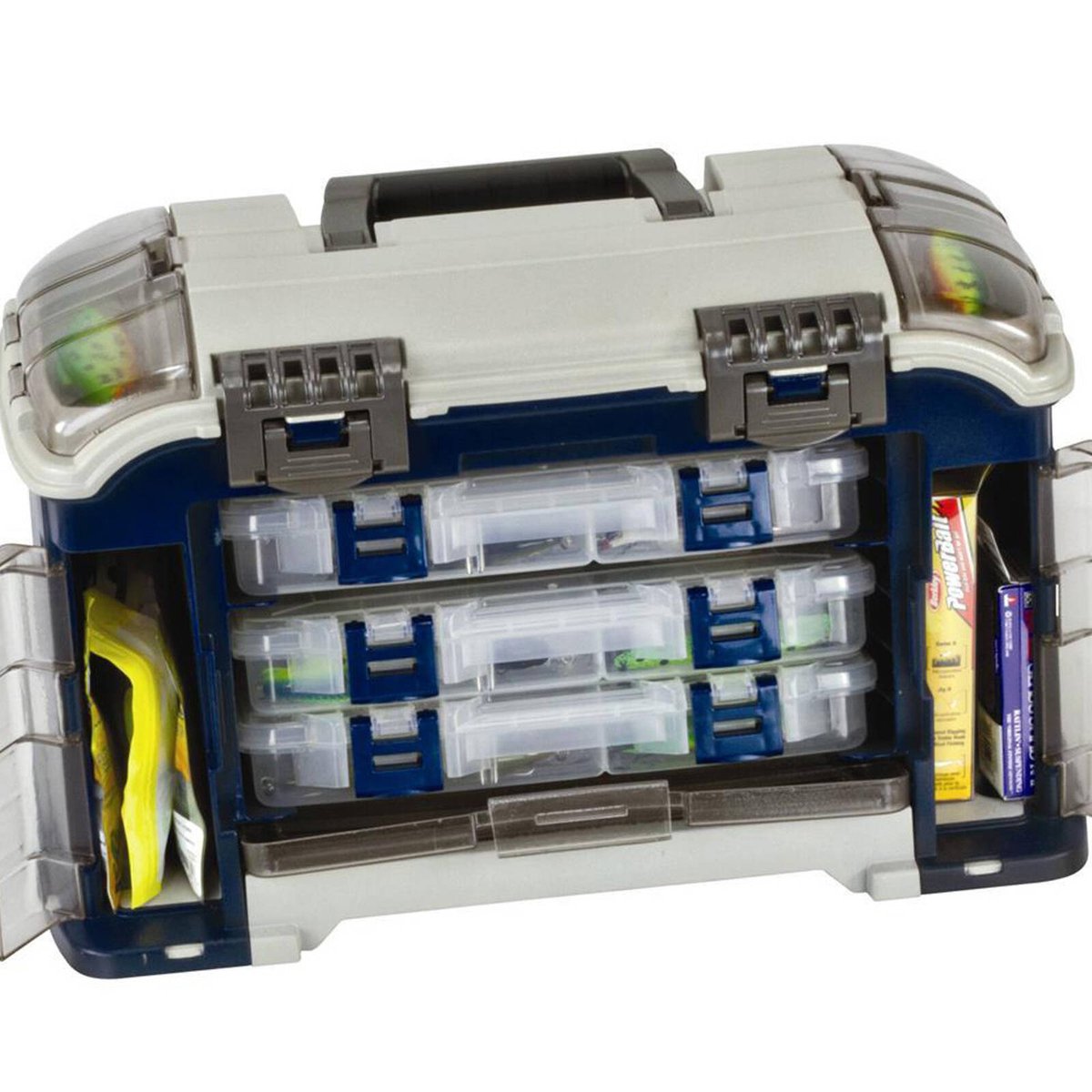 Plano 728 Angled Tackle Storage System - 3 Tray Fishing Tackle Box ...
