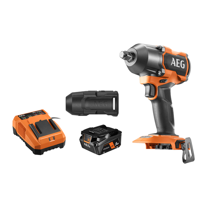 AEG 18V Mid-Torque Impact Wrench 5.0Ah Kit - Bunnings Australia