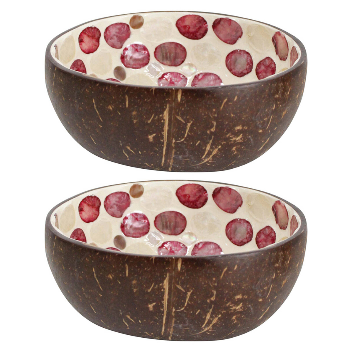 2PK LVD Pebble Mulberry 13cm Decorative Coco Capiz Bowl Home Decor ...