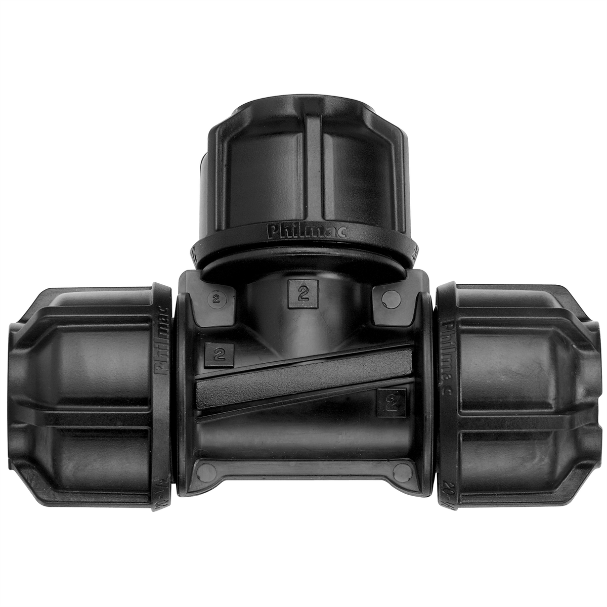 Philmac 25mm Metric Poly x Poly x Poly Pipe Tee - Bunnings Australia