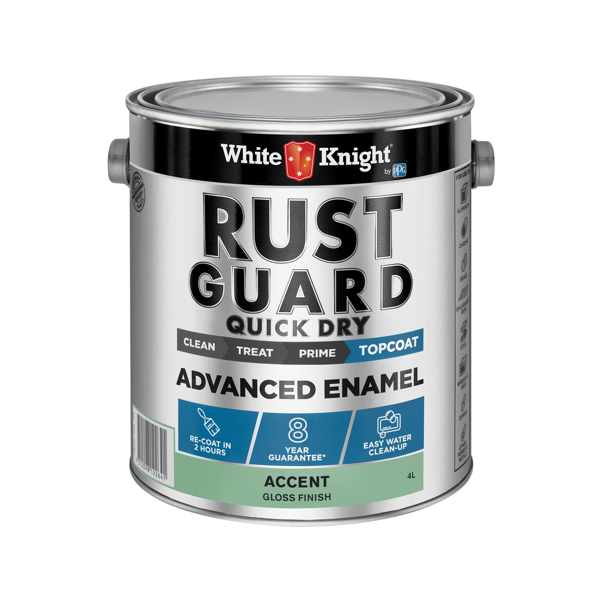 White Knight Rust Guard 4L Accent Gloss Quick Dry Advanced Enamel - 4L ...