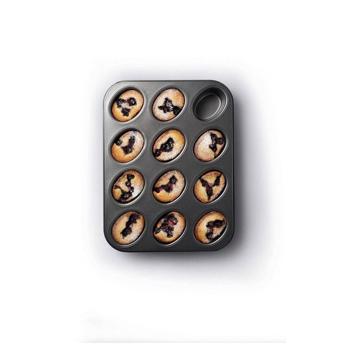 Mastercraft 35.5x26.5cm Heavy Base 12-Cup Non-Stick Friand Pan - Black ...