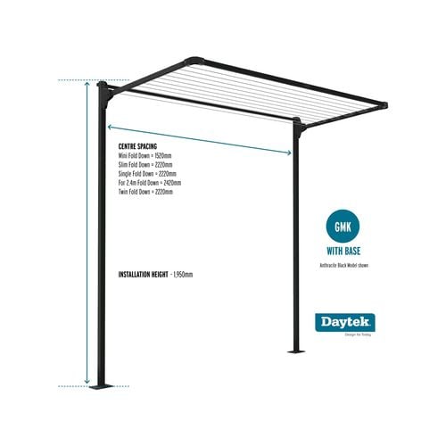 Daytek Light Grey Ground Mount Kit With Base - Bunnings New Zealand