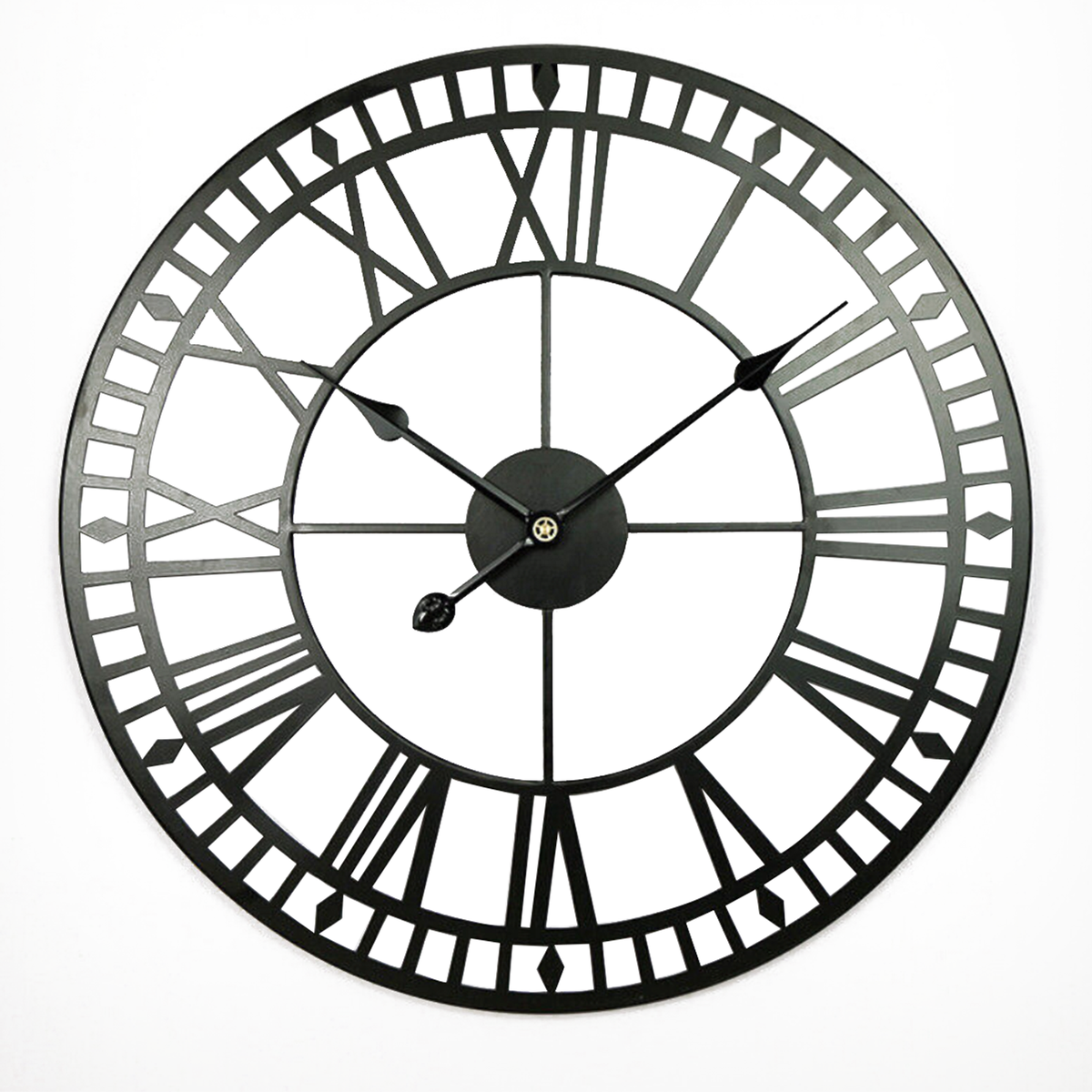 80CM Large Indoor Wall Clock Big Roman Numerals Giant Round Open Face ...