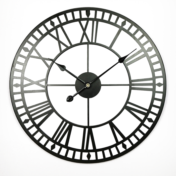 80CM Large Indoor Wall Clock Big Roman Numerals Giant Round Open Face ...