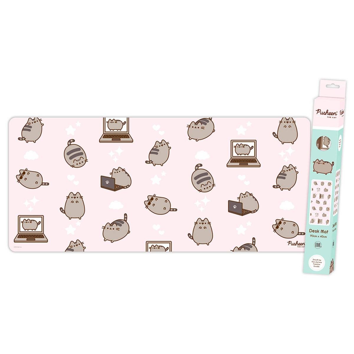 Pusheen 90x40cm Pink Cute Cartoon Cats Pattern XXL Gaming Mat Mouse Pad ...
