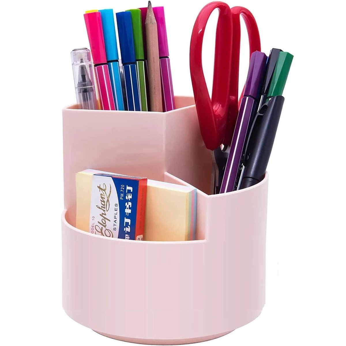 360 degree rotating multi-functional pen holder with 3 separate layer ...