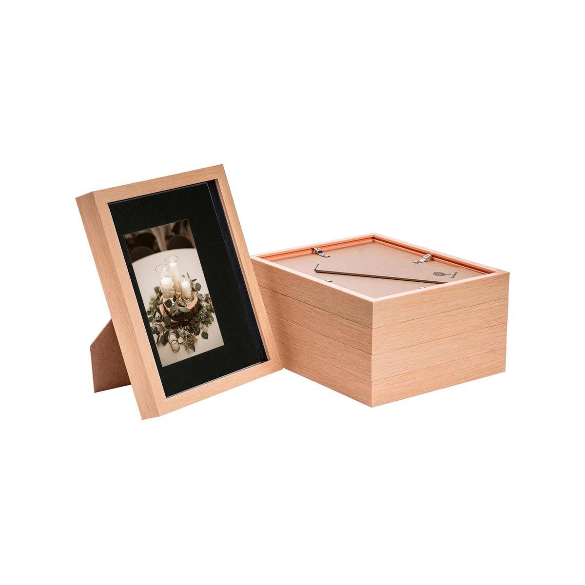 Nicola Spring Shadow Box Frames - 8 X 10" With 4 X 6" Mount - Light ...