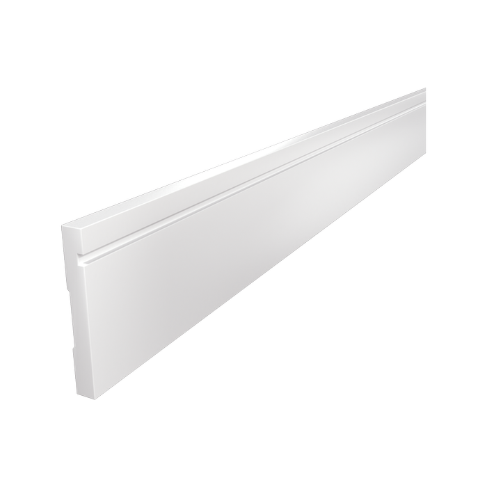 138 x 18mm 2.7m White FJ Primed Modern Pine Moulding - Bunnings Australia