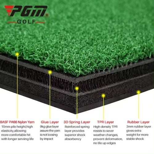 PGM Golf 1.5Mx1.5M 3D Spring Base Commercial Class Hitting Mat 15KG ...