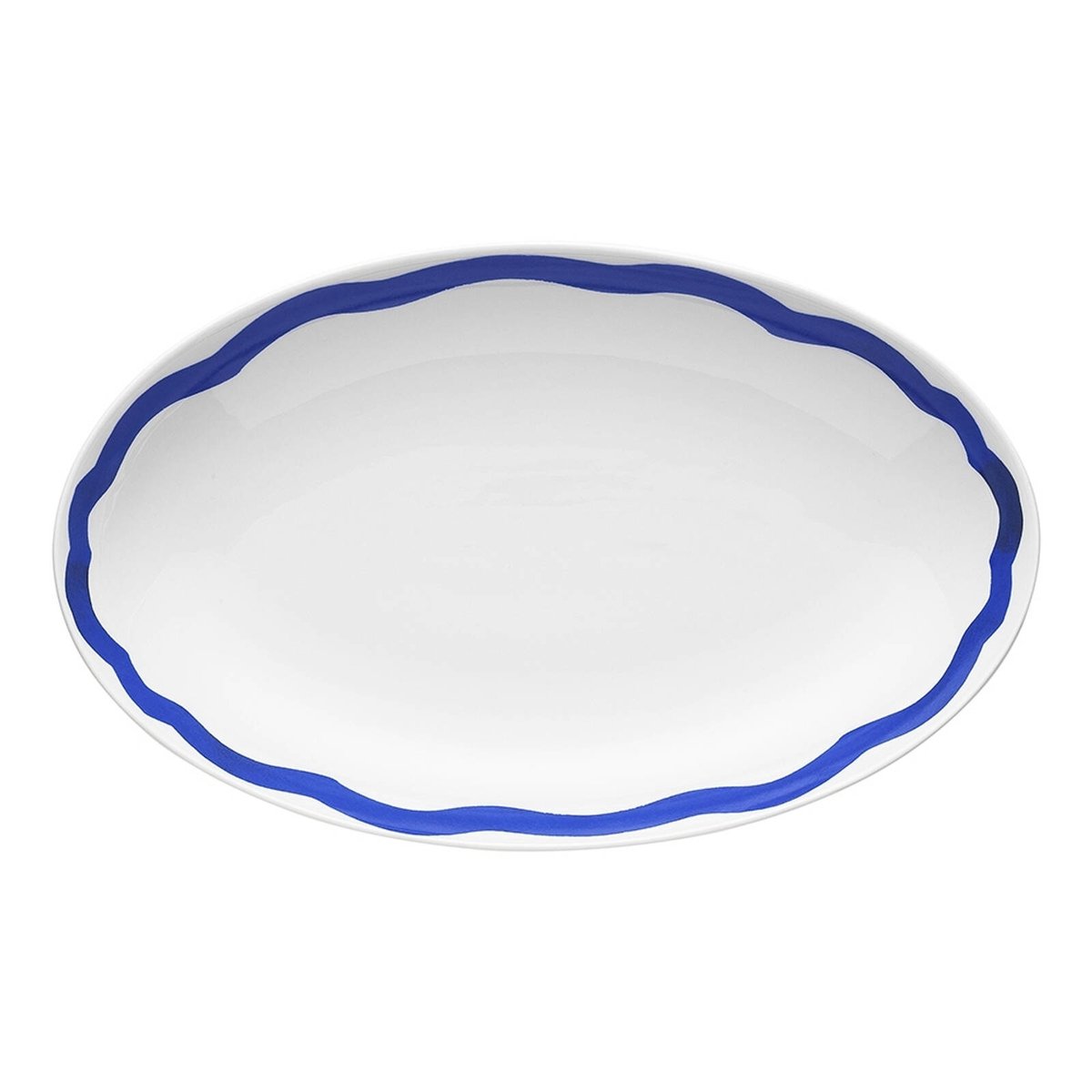 Porto La Mer 32cm Porcelain Oval Serving Platter - Indigo - Bunnings Australia