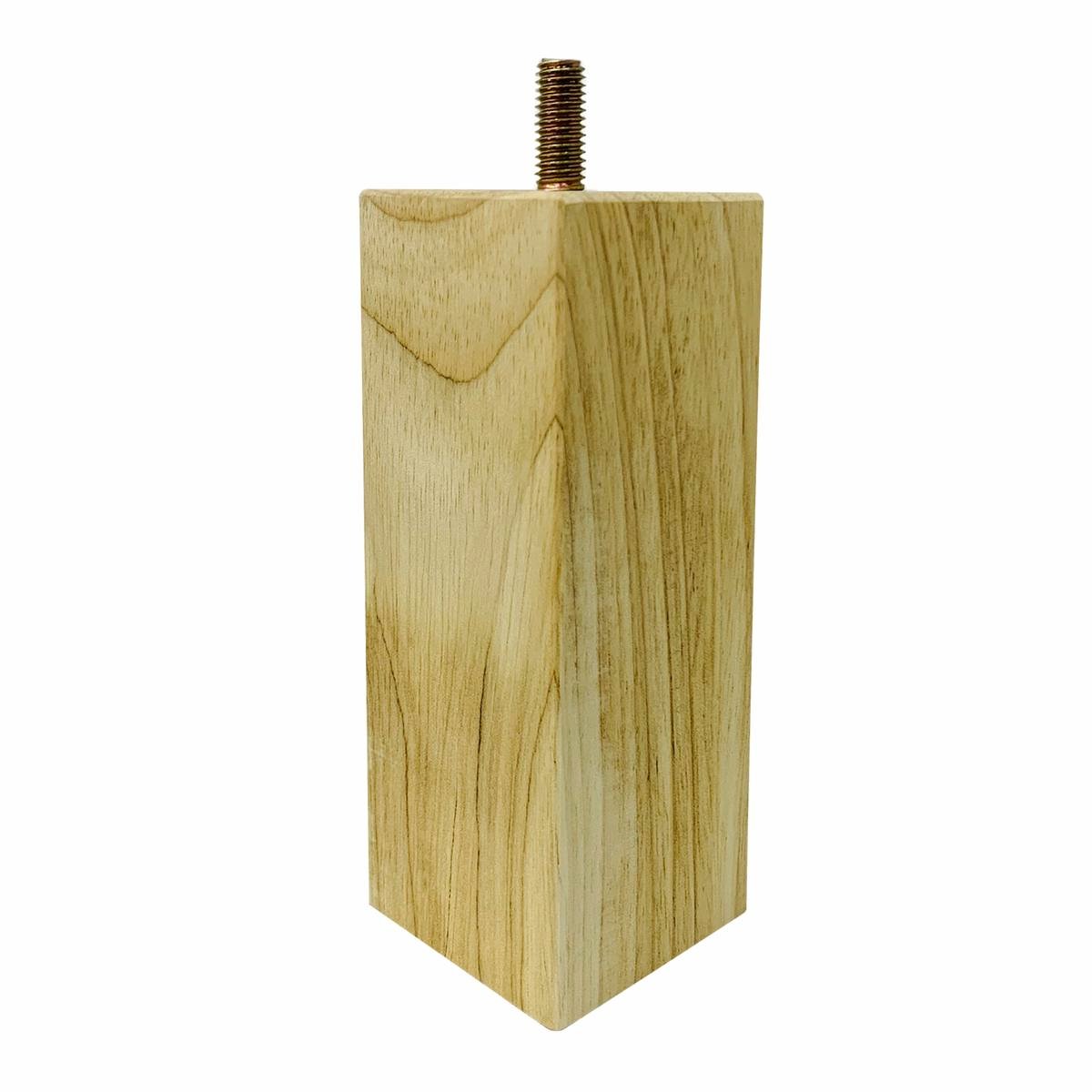 Adoored 53 x 53 x 150mm Raw Wood Square Furniture Leg - Bunnings Australia