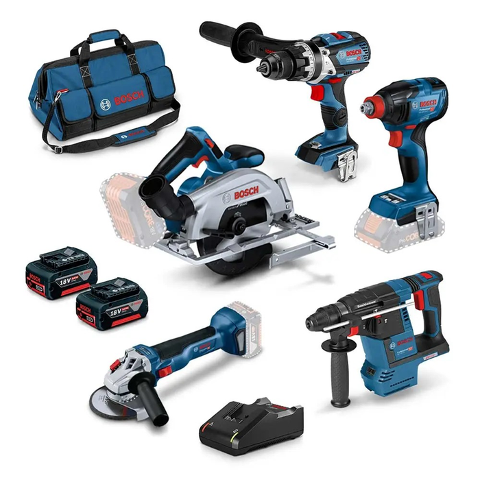 Bosch 18V Professional Brushless 5PCE 2X5.0AH Kit 0615990N3D - Bunnings ...