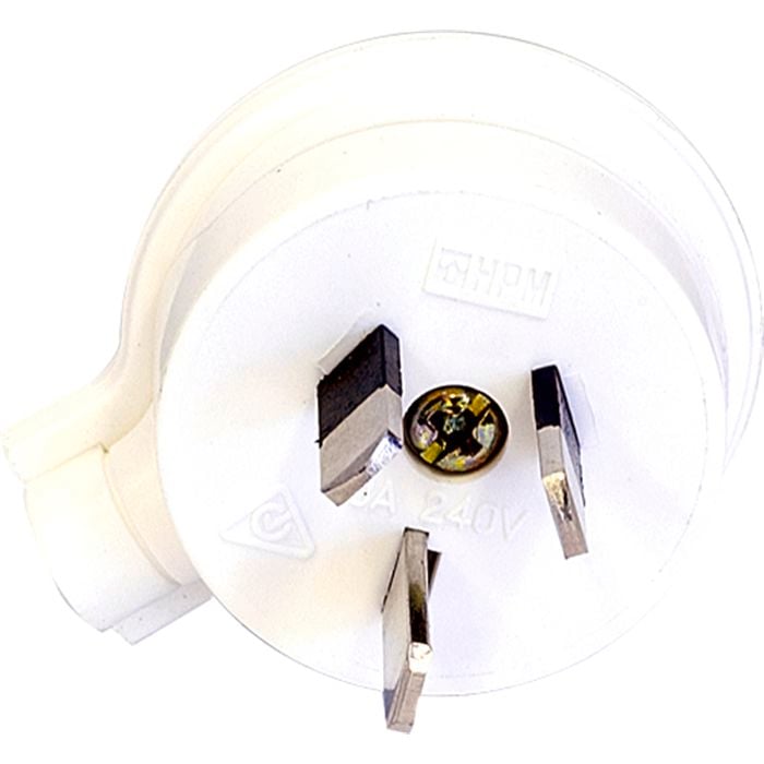 HPM 15A White 3 Pin Electrical Plug Top - Bunnings Australia