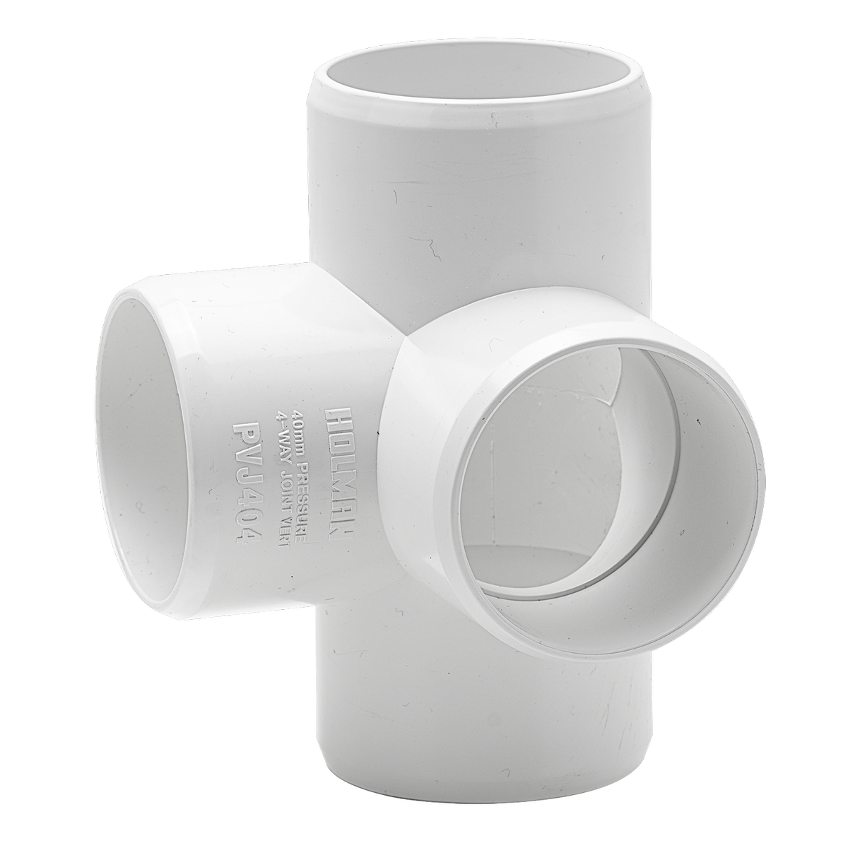 Holman 40mm EzyFit 4 Way PVC Joint - Bunnings Australia