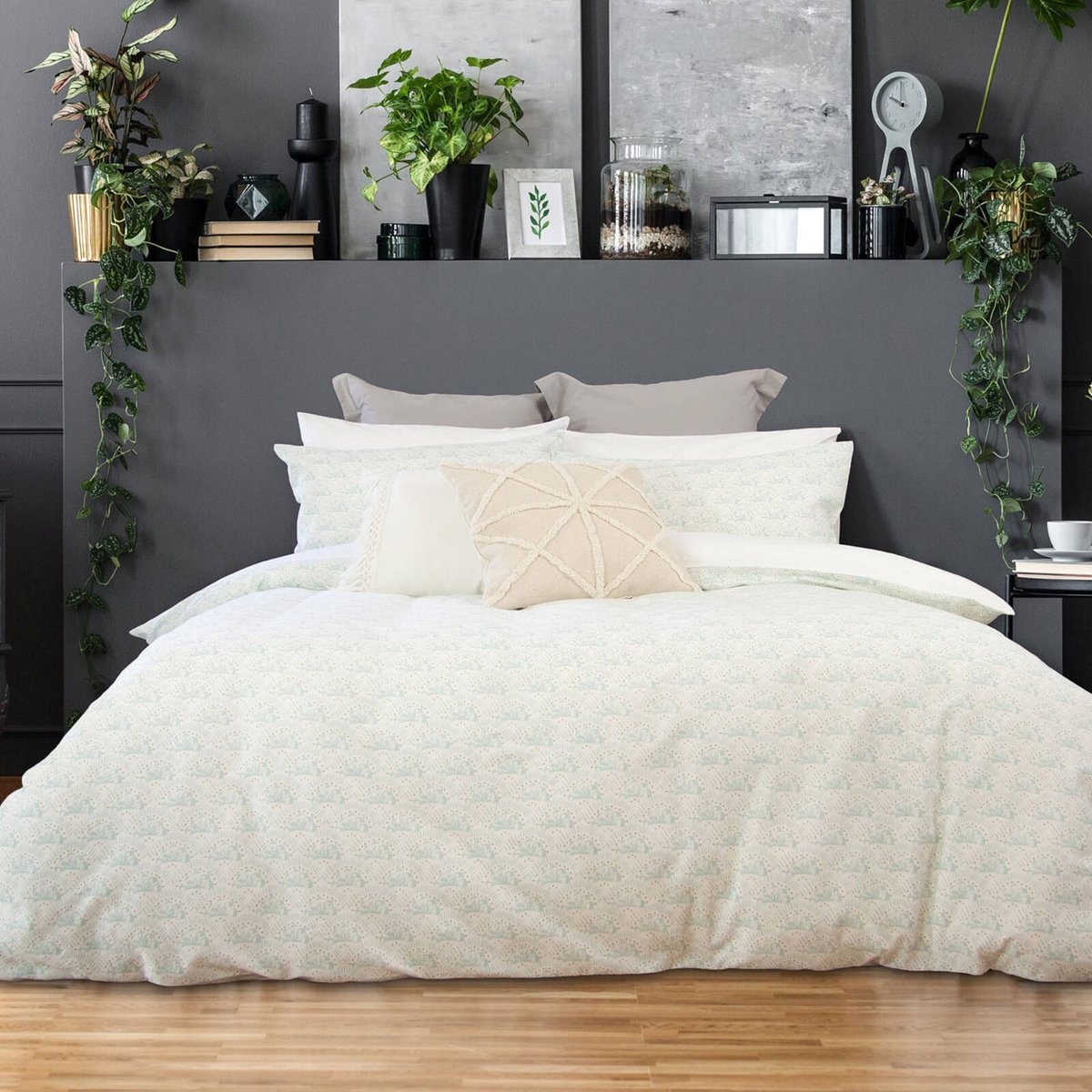 Ardor Raku Blue Quilt Cover Set King - Bunnings Australia