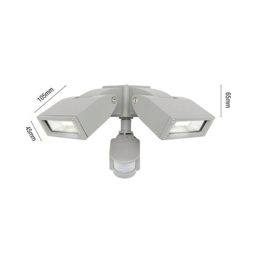Brilliant Lighting 24W LED Silver Nighthawk Sensor Flood Light ...