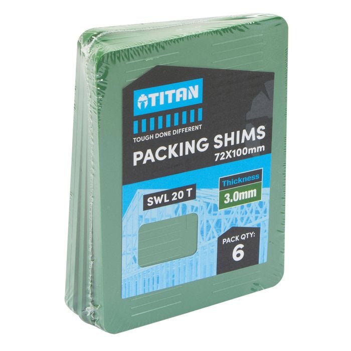 Titan 3 x 72 x 100mm 6 Piece Green Shim Packing - Bunnings Australia