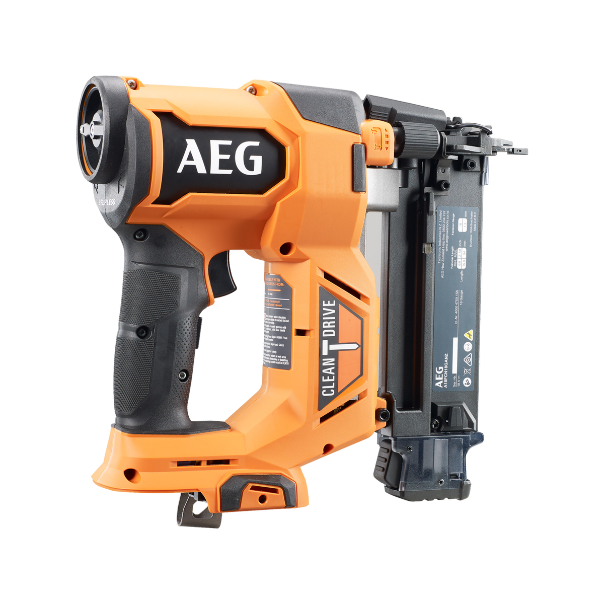 AEG 18V Brushless 18GA Brad Nailer Skin Only Bunnings New Zealand