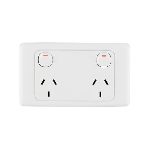 DETA 10A Wide Spaced Double Power Point - Bunnings Australia