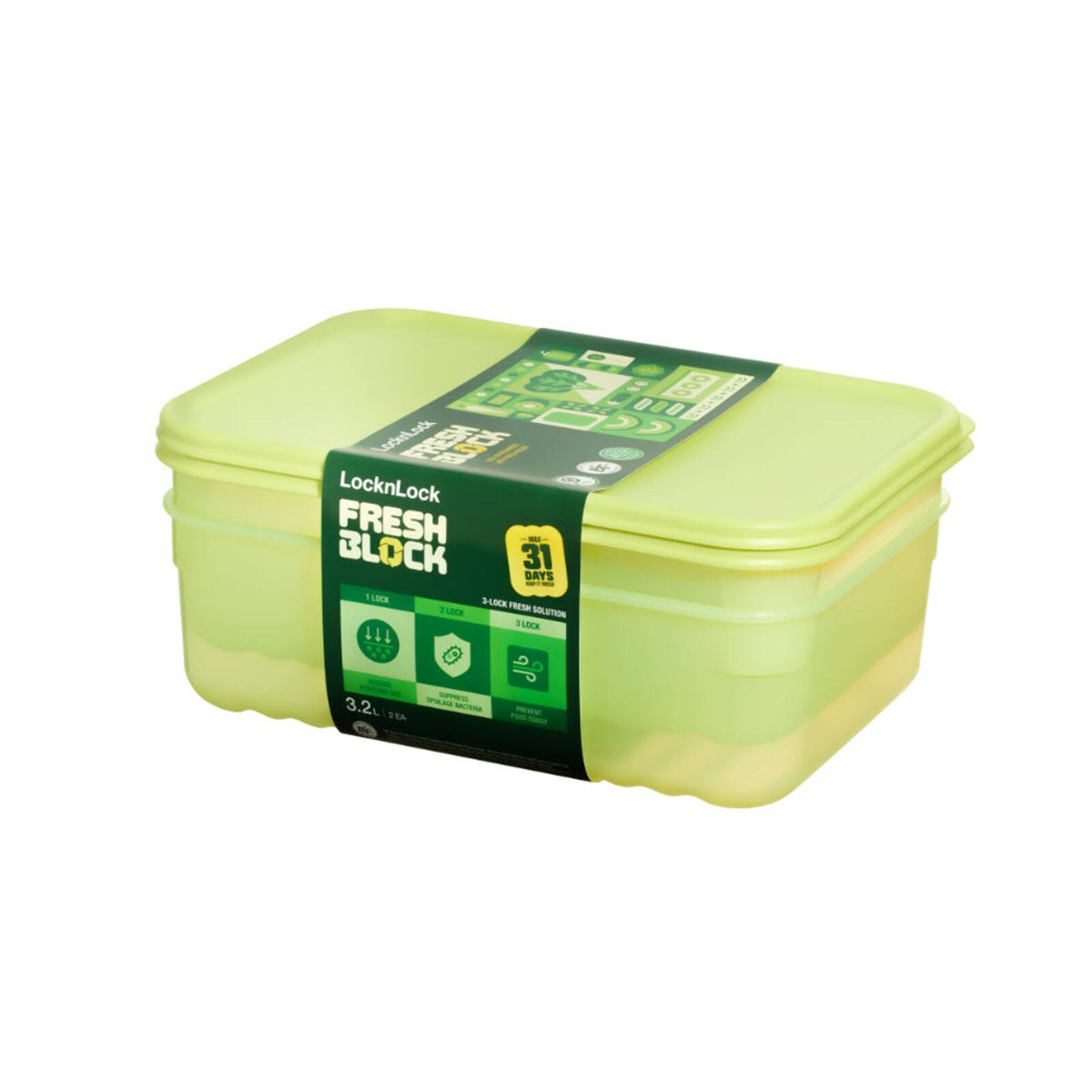 Locknlock Fresh Block 2 Piece Set 3.2L - Bunnings Australia