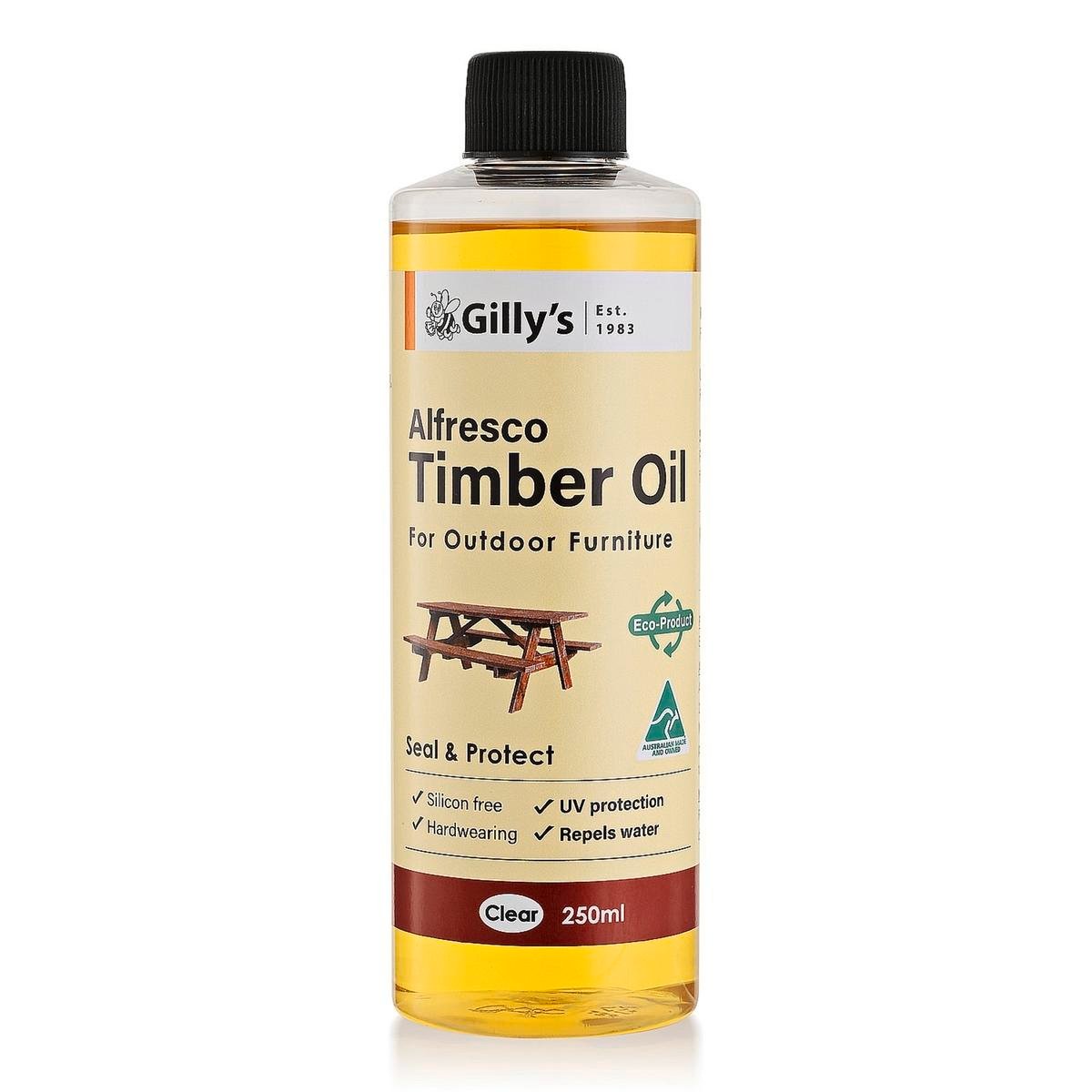 Gilly's 250ml Outdoor Furniture Alfresco Timber Oil - Bunnings Australia