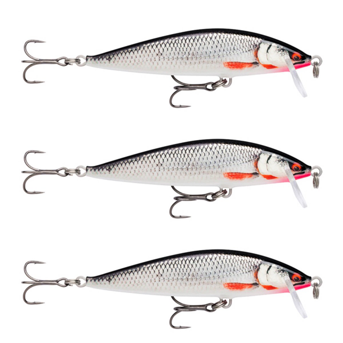 3x Rapala 9.5cm Countdown Sinking Hardbody Balsa Fishing Lures - Gilded Roach - Bunnings Australia