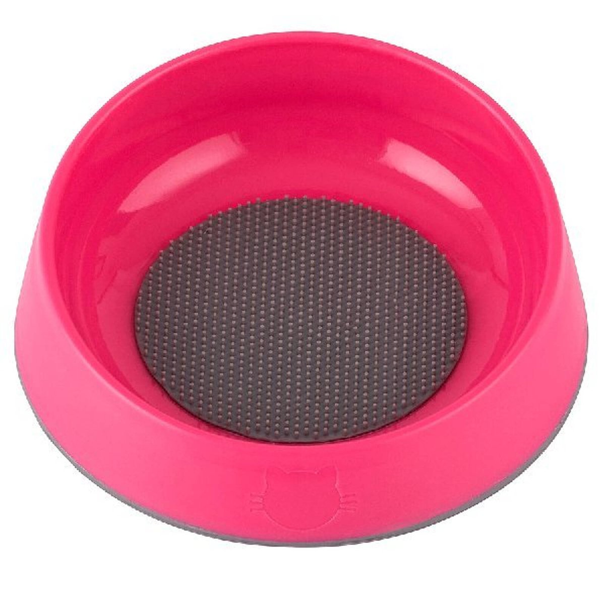 OH BOWL Magenta Pink Cats Hairball Prevention & Oral Health Care Bowl ...