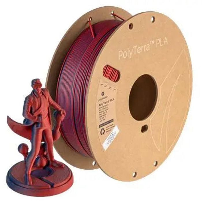 Polymaker PolyTerra Dual Matte PLA Mixed Berries (Army Red / Army Blue ...